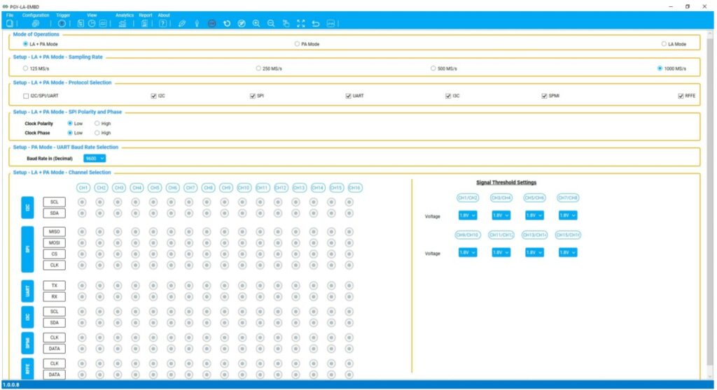Logic Analyzer for Embedded Interfaces DataSheet